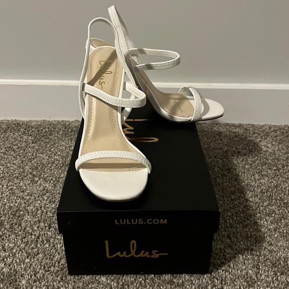 Lulus | Shoes | Lulus White Heels 65 | Poshmark